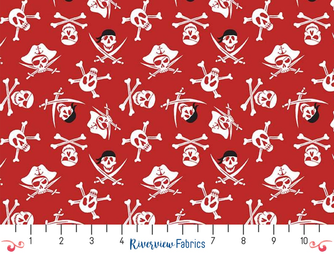 Pirate Fabric by the Yard, Pirate Tales Collection, Riley Blake Designs ...