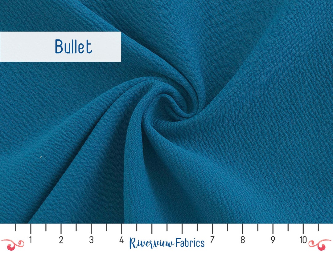 Teal Bullet Fabric, Fabric for Headbands, Solid Bullet Knit Fabric by ...