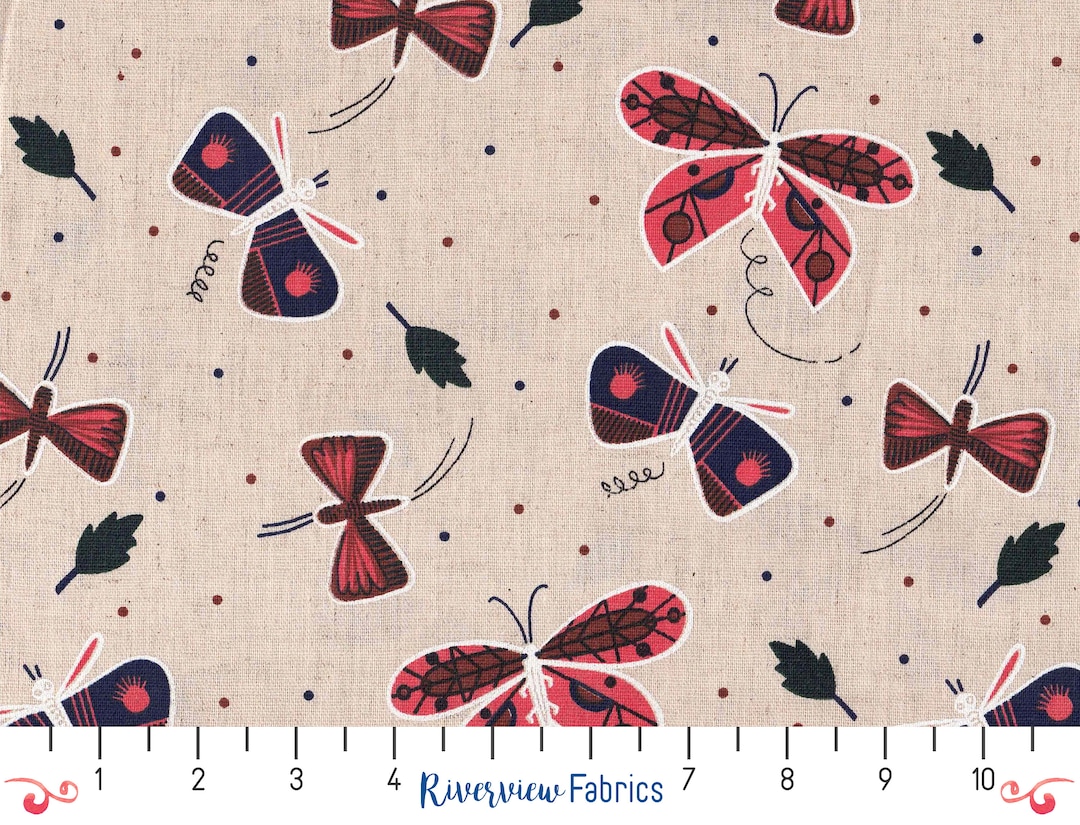 Plant Peeps - Flutter | Cloud9 Fabrics | GOTS Certified Cotton Fabric ...