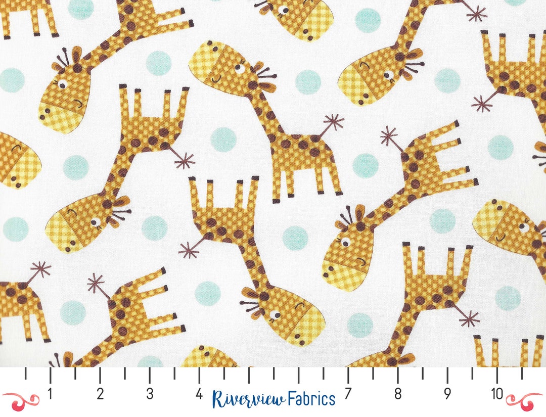 Giraffe Fabric by the Yard, at the Zoo Collection, Studio E Fabrics ...