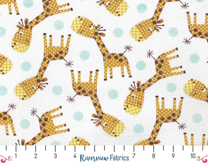 Giraffe Fabric by the Yard, at the Zoo Collection, Studio E Fabrics ...