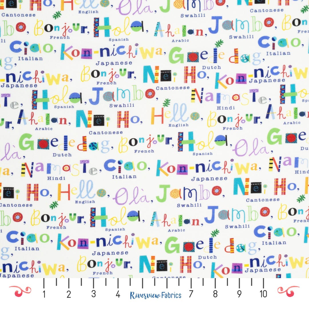 Hello Fabric by the Yard: Quilting Cotton, White - Etsy