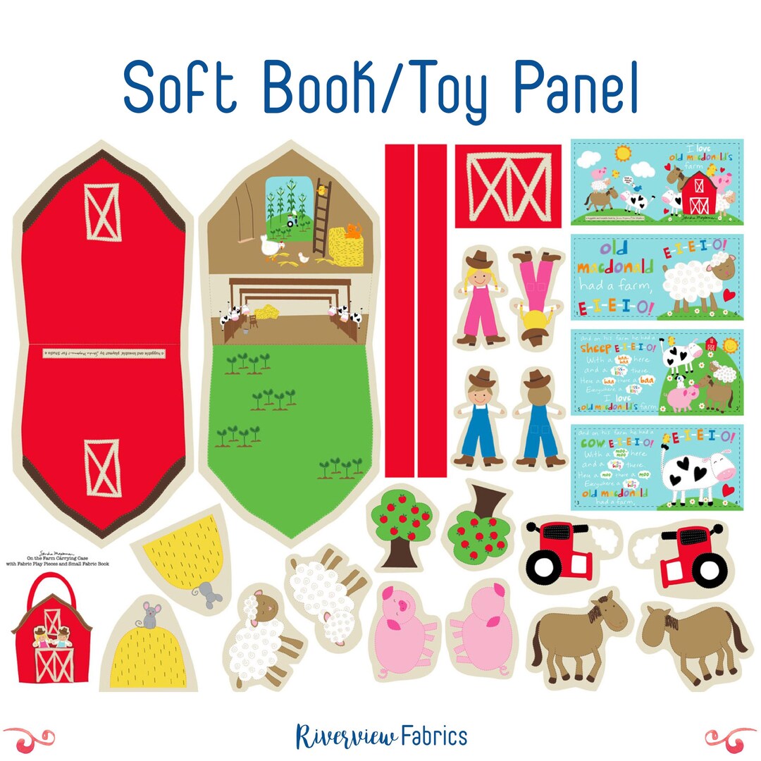 On the Farm Soft Book Panel and Toy With Carrying Case, Studio E ...