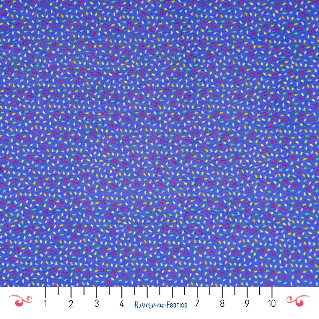 Sprinkle Fabric by the Yard, Blue, Rainbow Fruit Collection, Riley ...