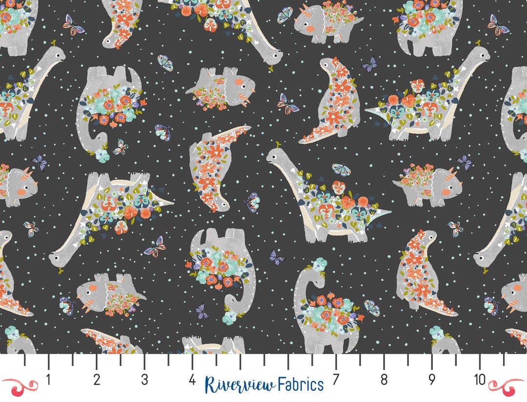 Pretty Dinosaur Fabric, Life Finds A Way - They Do Exist - After Hours ...