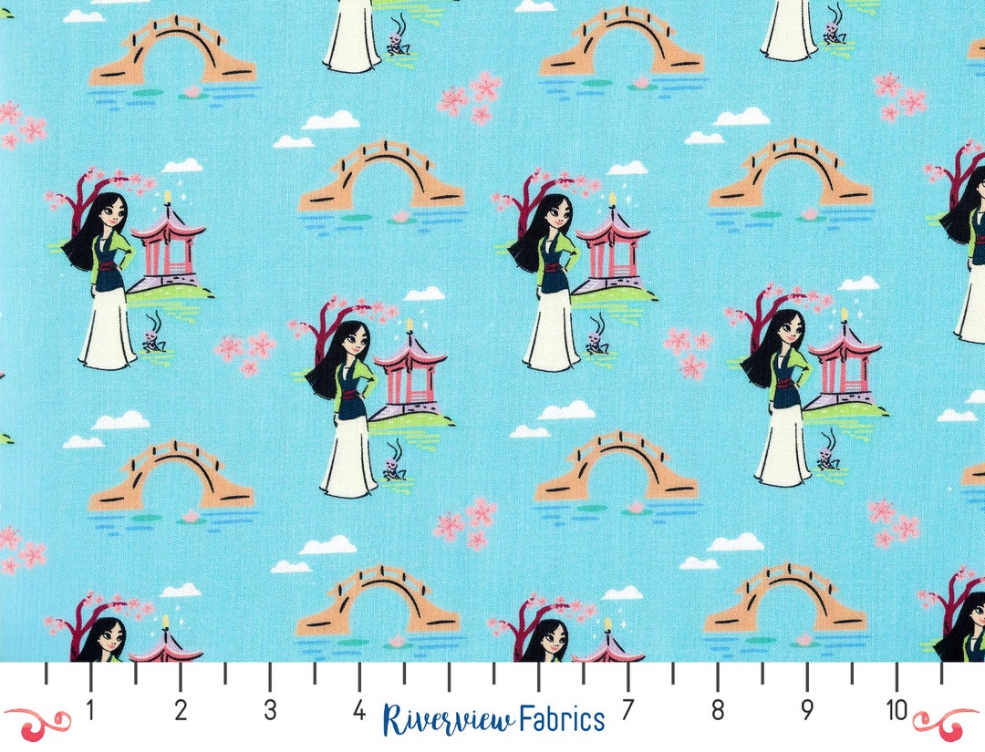 Mulan Fabric by the Yard, Disney Princess, Heart of a Princess ...