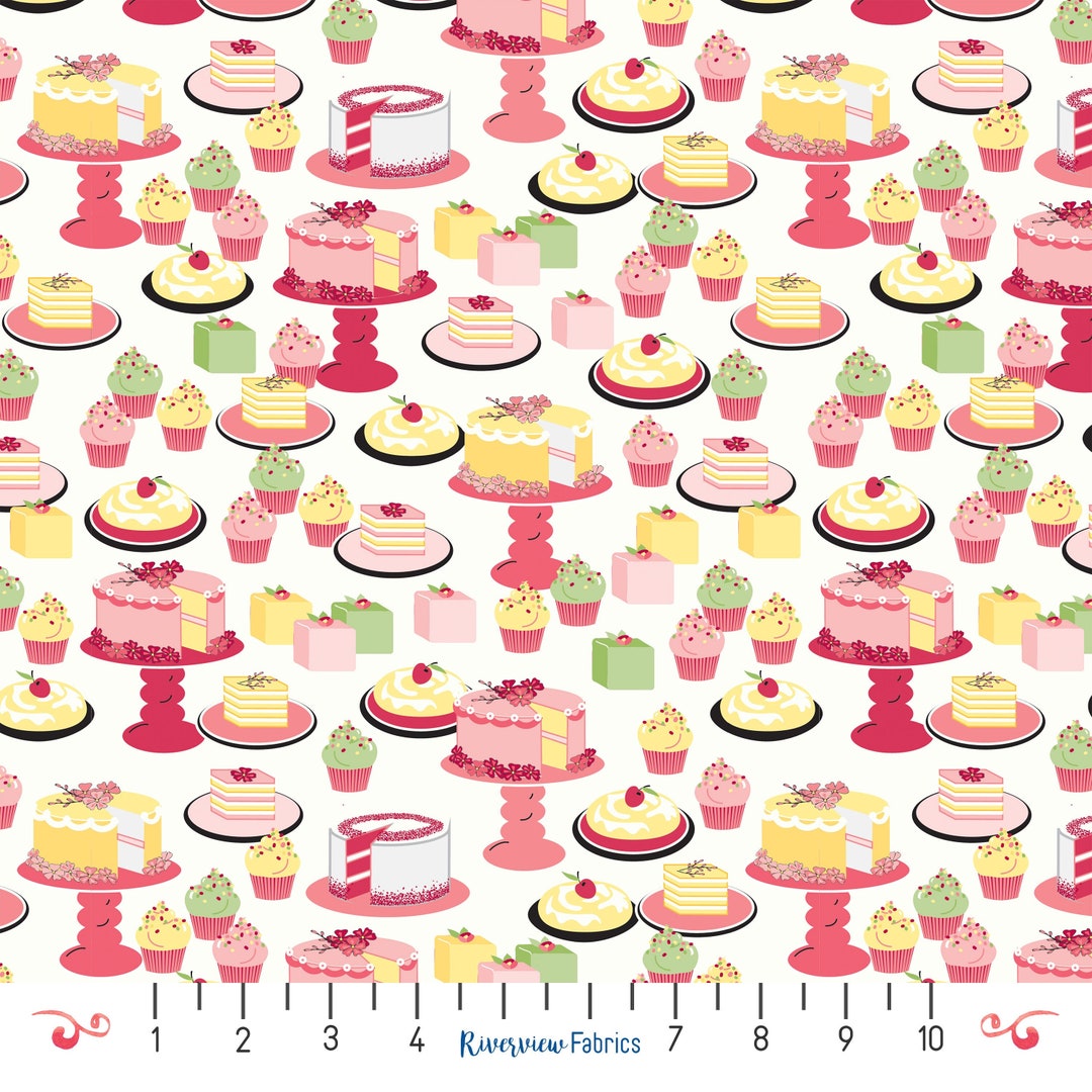Cake Fabric by the Yard, Flour & Flower Collection, Riley Blake Designs ...