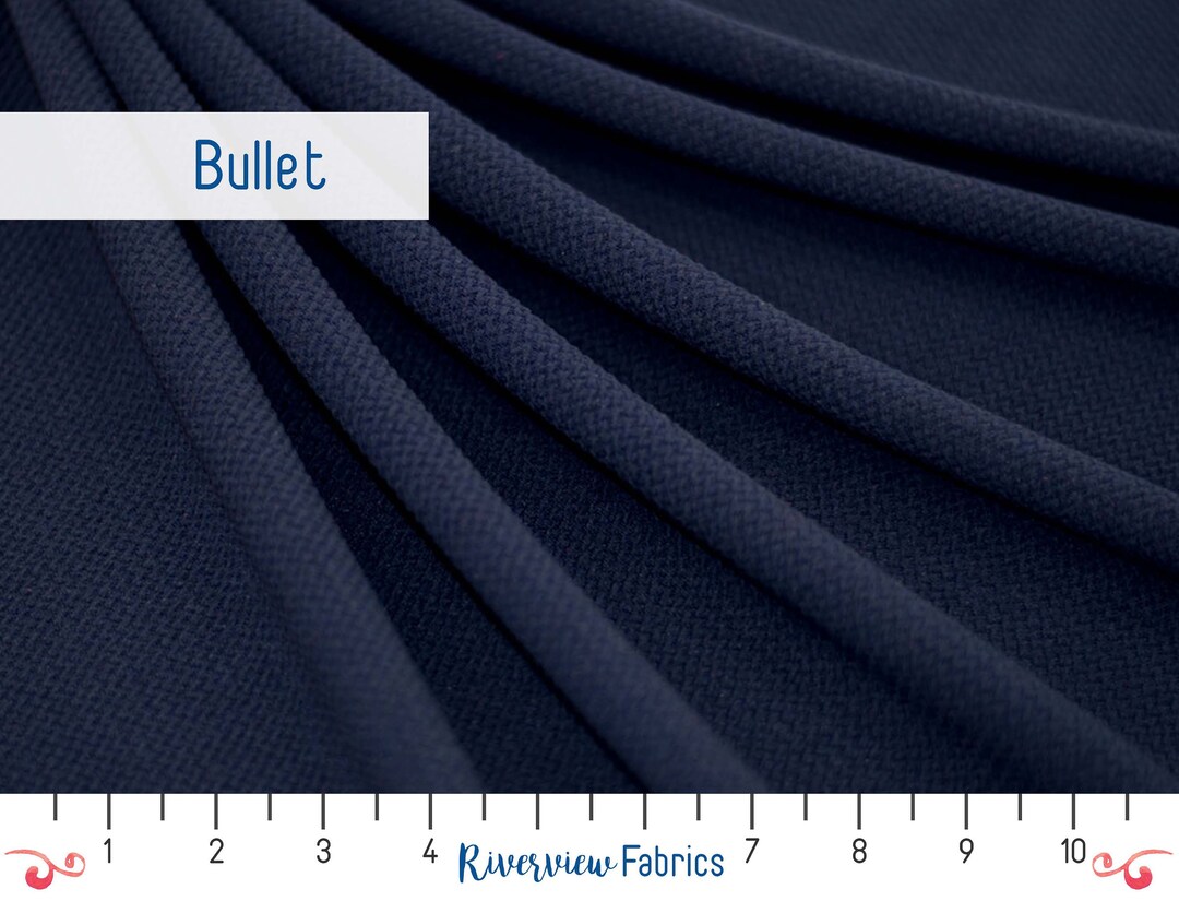 Bullet Fabric Solid - Navy Blue, Fabric for Headbands, Bullet Knit ...