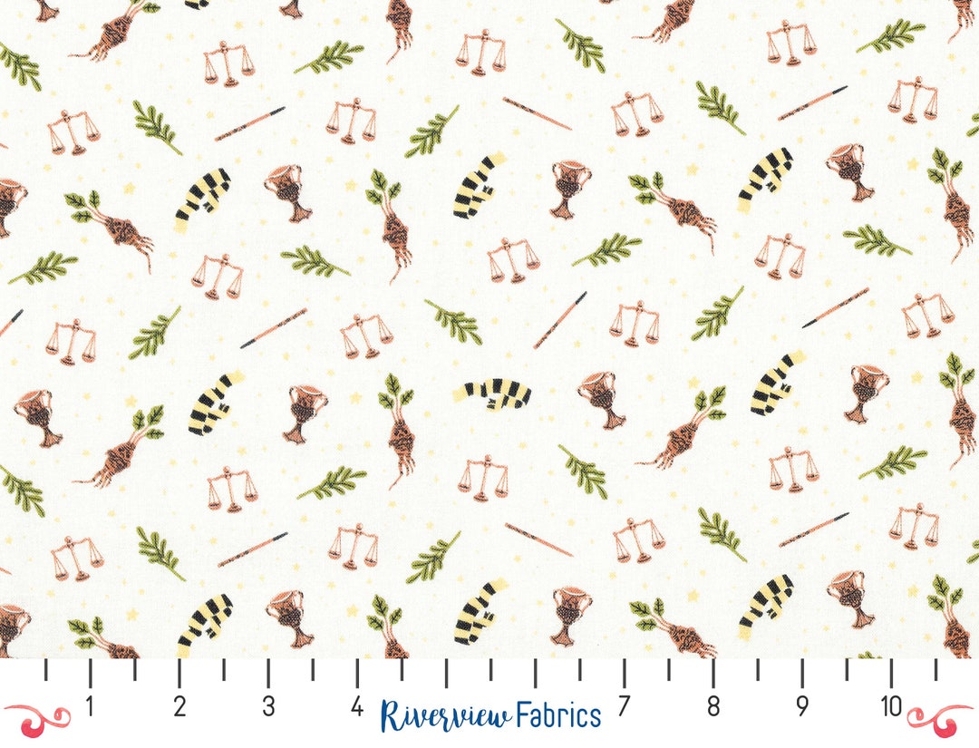 Hufflepuff House Fabric by the Yard, Harry Potter, Arts and Crafts ...