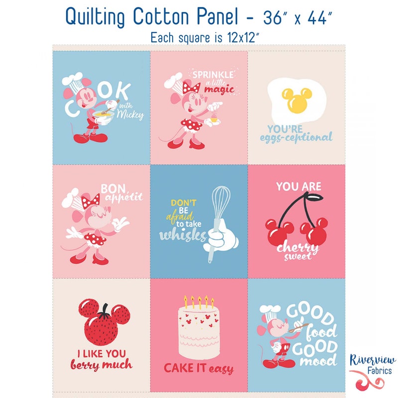 Mickey Mouse Fabric Panel - Etsy