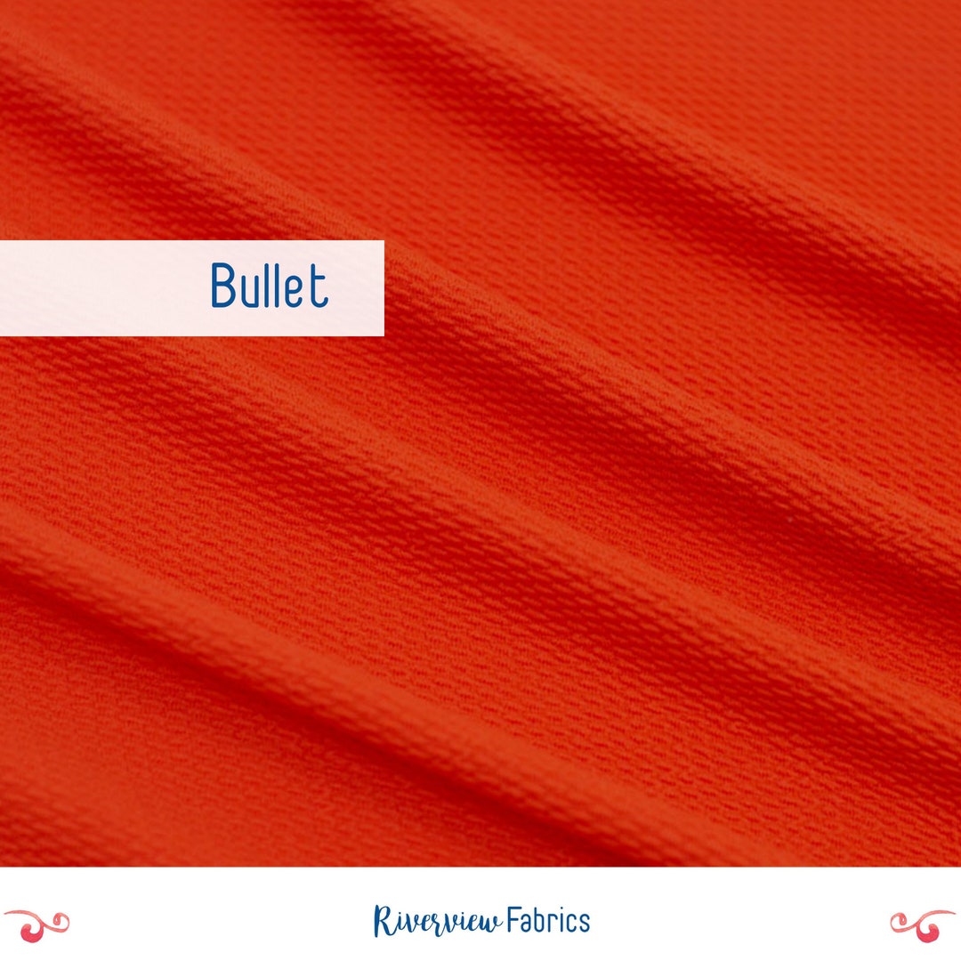 Red/orange Bullet Fabric by the Yard, Solid Bullet Knit Fabric, Fabric ...