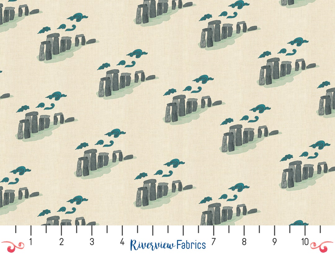Stonehenge Fabric by the Yard, White Unbleached , London Town, Cotton ...