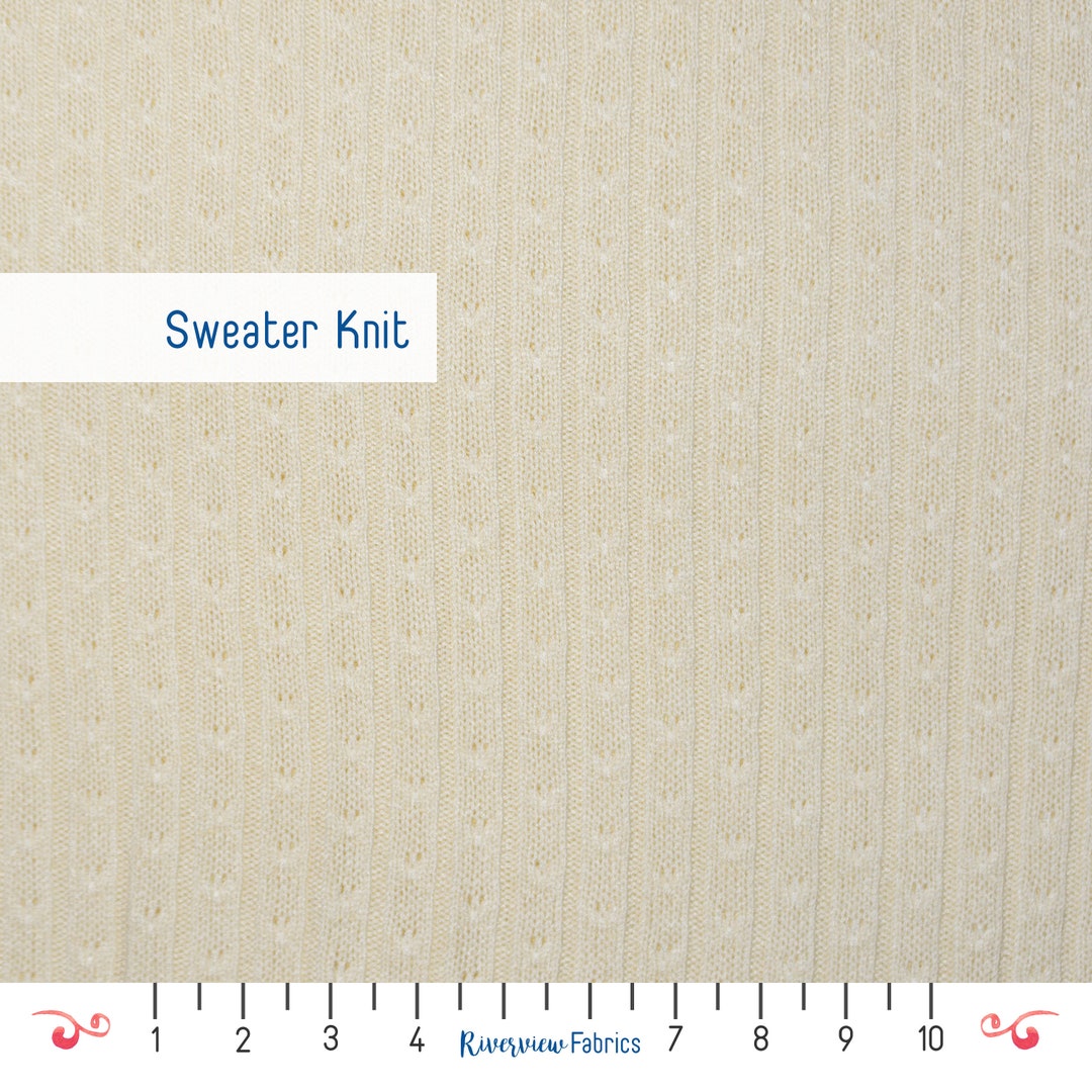 Sweater Knit Fabric by the Yard, Cream, Apparel, Verhees - Etsy
