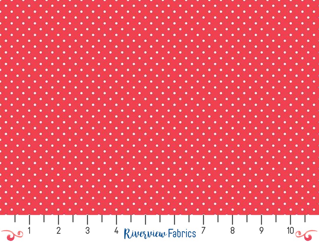Swiss Dot - Cayenne Red | Riley Blake | Quilting Cotton Fabric by the ...