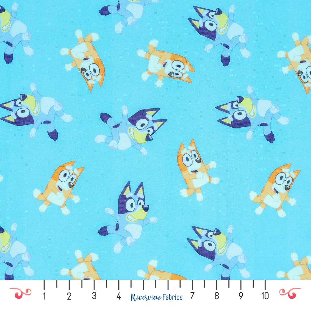 Bluey Fabric by the Yard, Bluey and Bingo, Springs Creative, Kids ...