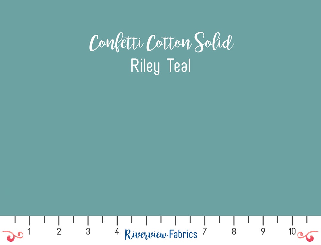 Confetti Cotton Solids - Riley Teal | Riley Blake Designs | Quilting ...