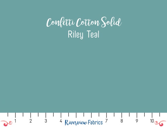 Confetti Cotton Solids Riley Teal Riley Blake Designs - Etsy