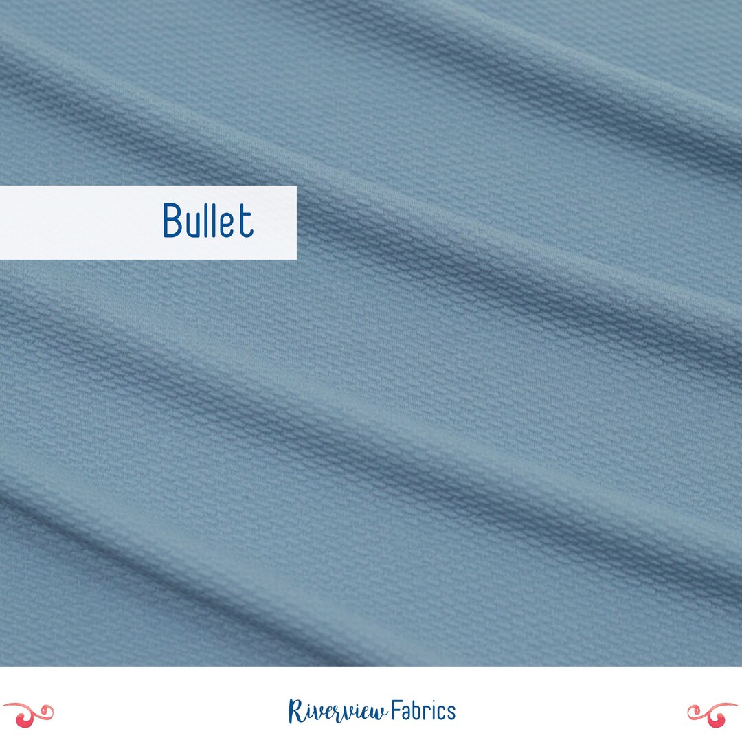Light Blue Bullet Fabric by the Yard, Solid Bullet Knit Fabric, Fabric ...