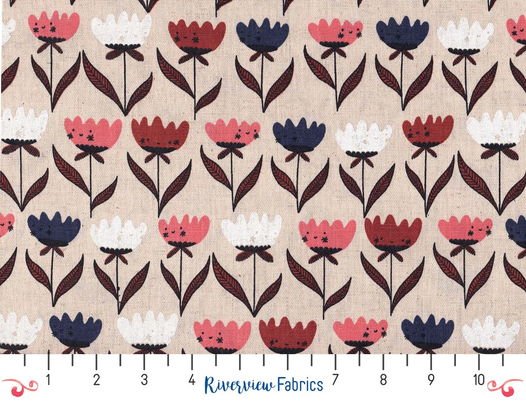Plant Peeps - Flower Friends | Cloud9 Fabrics | GOTS Certified Cotton Fabric by the Yard, Fat ...