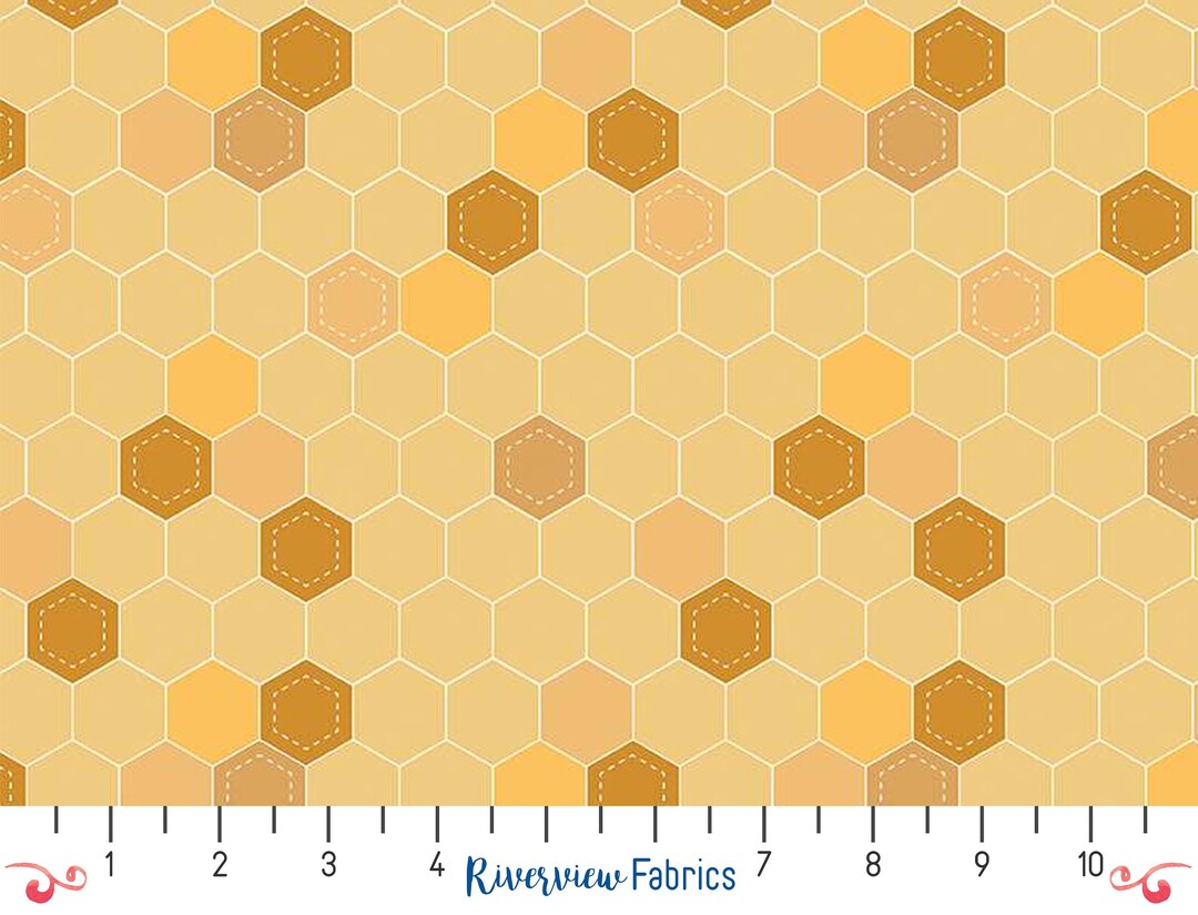 Daisy Fields - Honeycomb - Honey | Riley Blake | Quilting Cotton Fabric ...