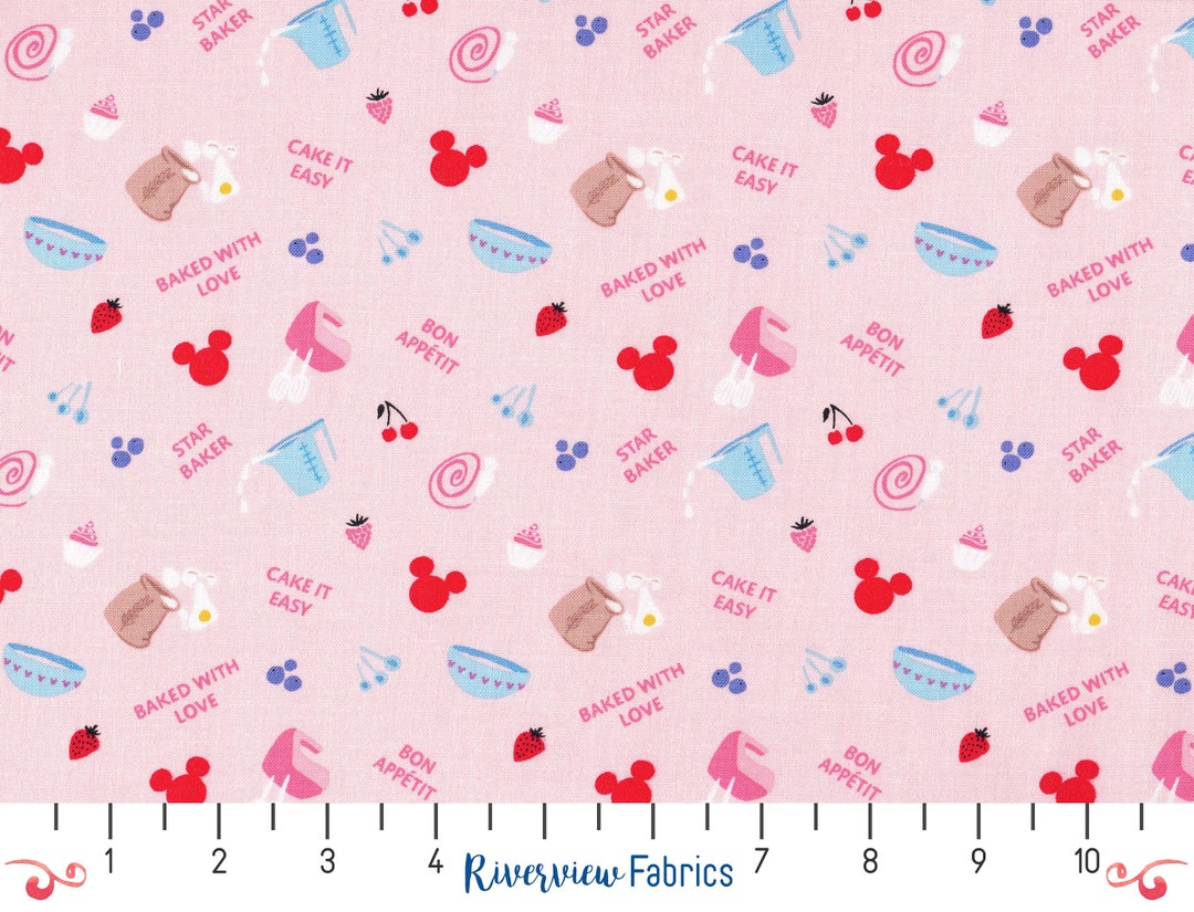 Baking Fabric by the Yard, Mickey Mouse, Cake It Easy Collection ...