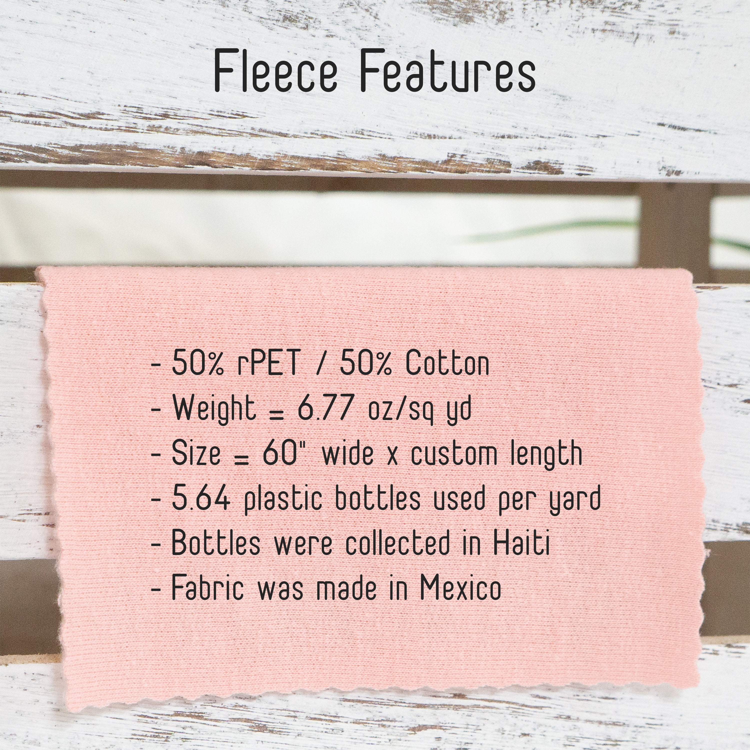 Fleece Swatch - Recycled Polyester and Cotton | Eco Friendly Fleece ...