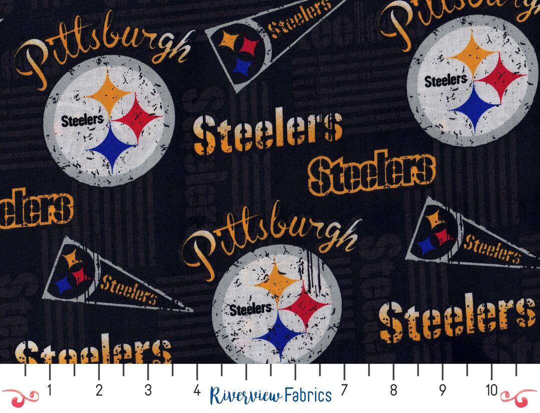 NFL - Pittsburgh Steelers - Black | Fabric Traditions | Quilting Cotton ...