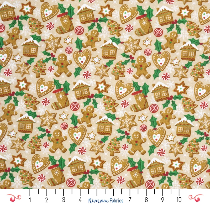 Gingerbread Fabric - Etsy