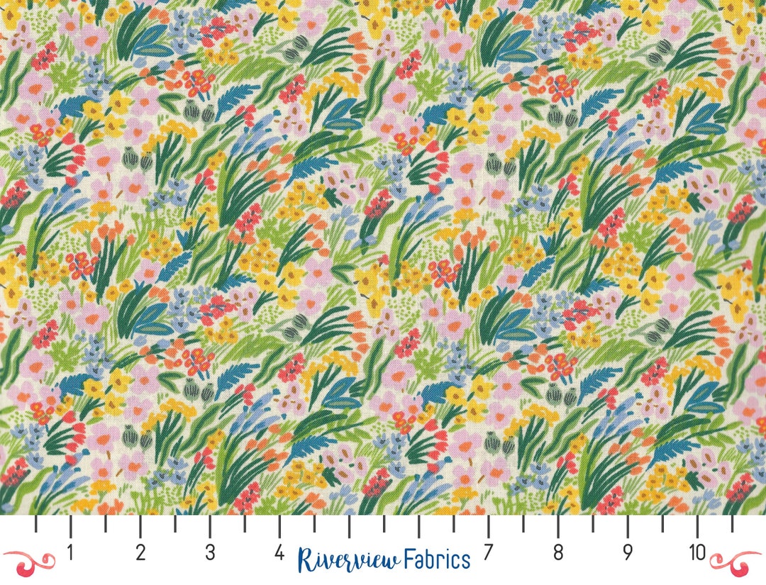 Rifle Paper Co. Floral Fabric by the Yard, Bramble Collection, 100% ...