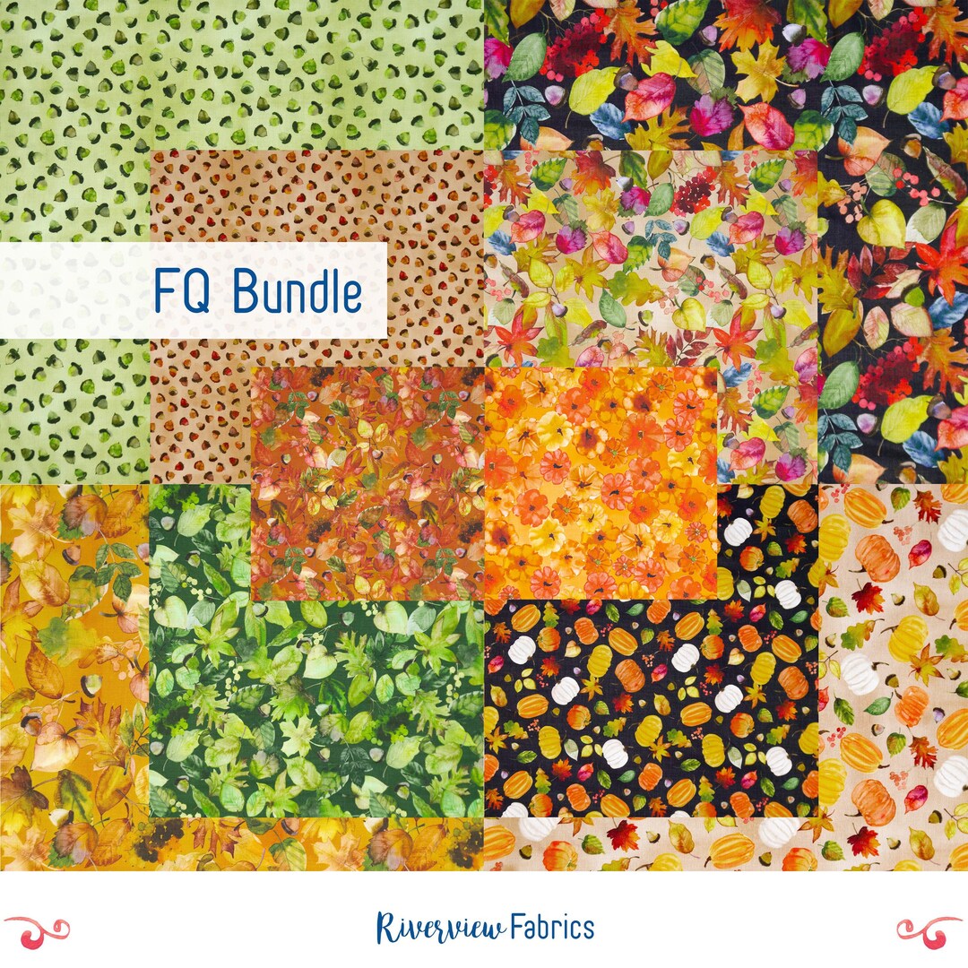 Fall Fabric Fat Quarter Bundle, Gather Together Collection, Camelot ...