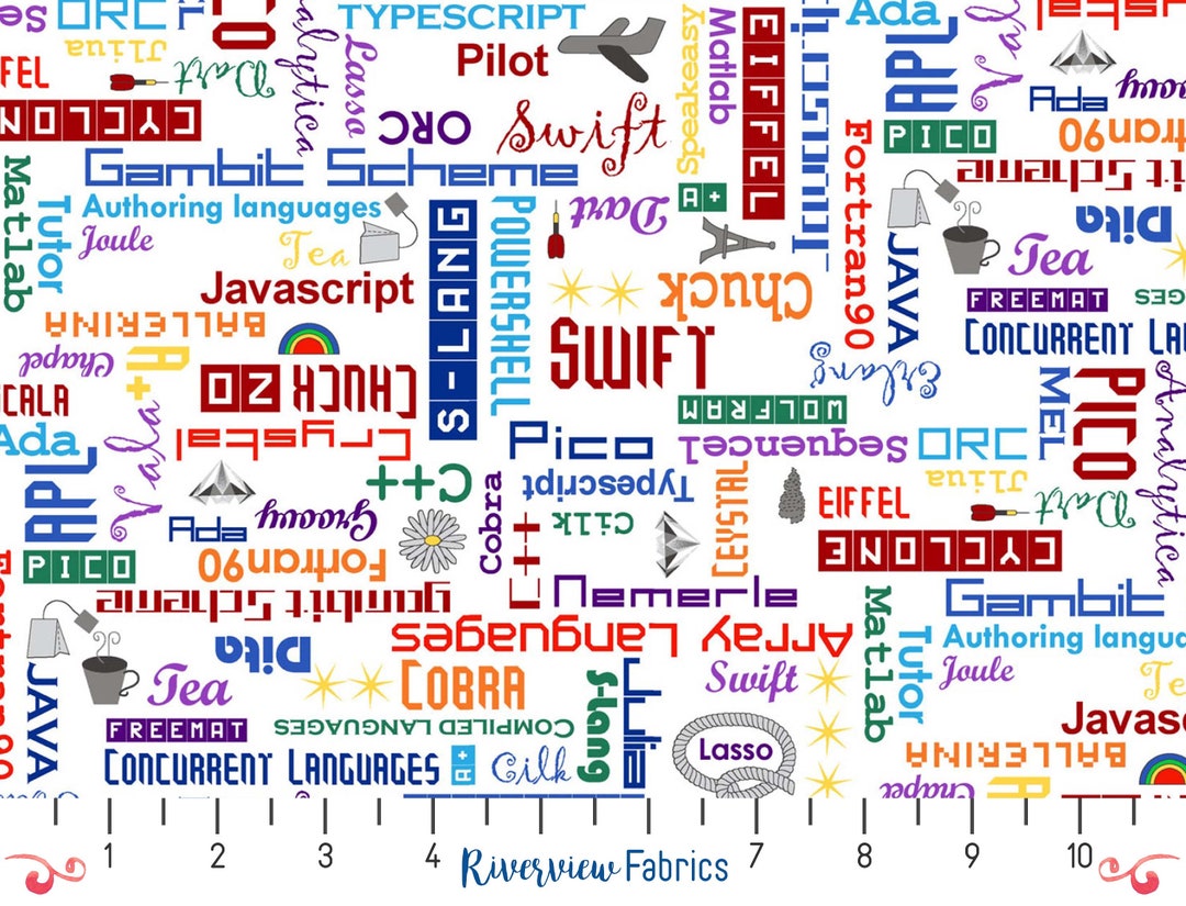 Computer Programming Fabric by the Yard, Data Point Collection, Studio ...