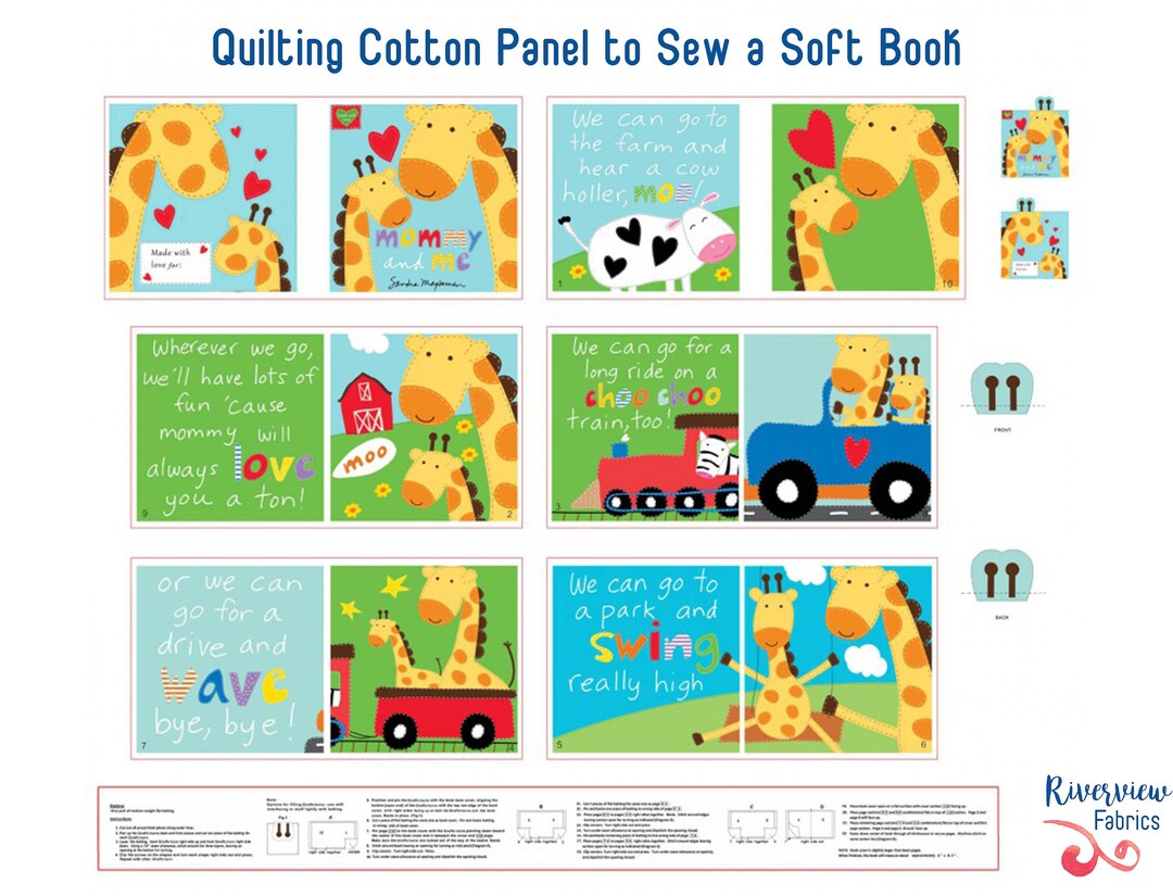 Huggable & Loveable Books - Mommy and Me Fabric Book Panel, Studioe ...