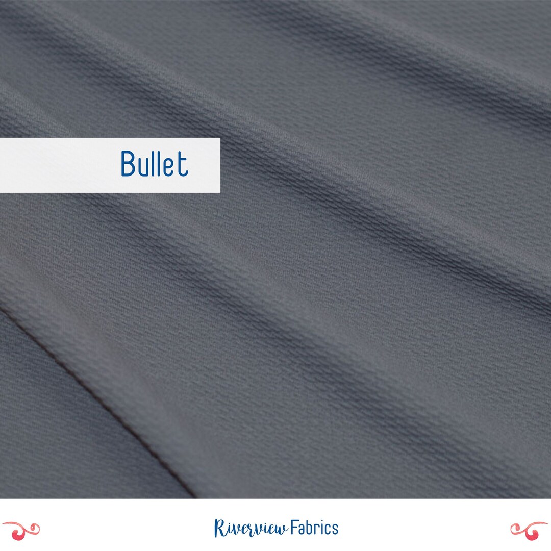 Gray Bullet Fabric by the Yard, Solid Bullet Knit Fabric, Fabric ...