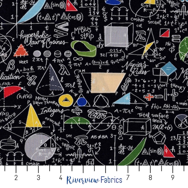 Math Fabric - Etsy