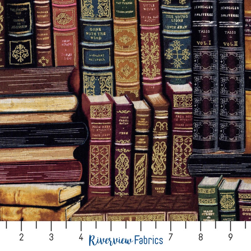 Library Book Fabric - Etsy
