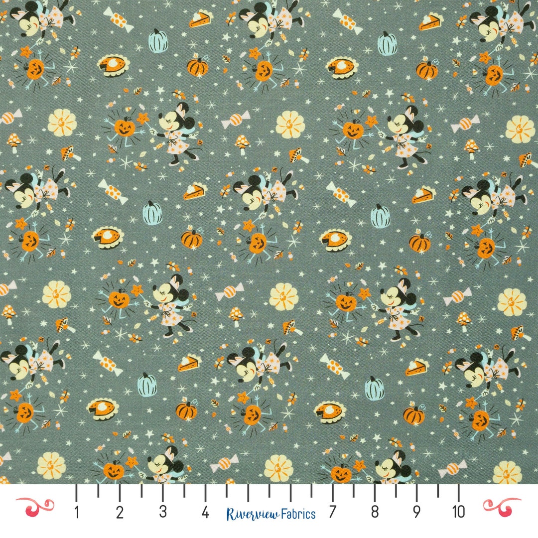 Disney Halloween Fabric by the Yard, Minnie Mouse, Camelot Fabrics, 100 ...