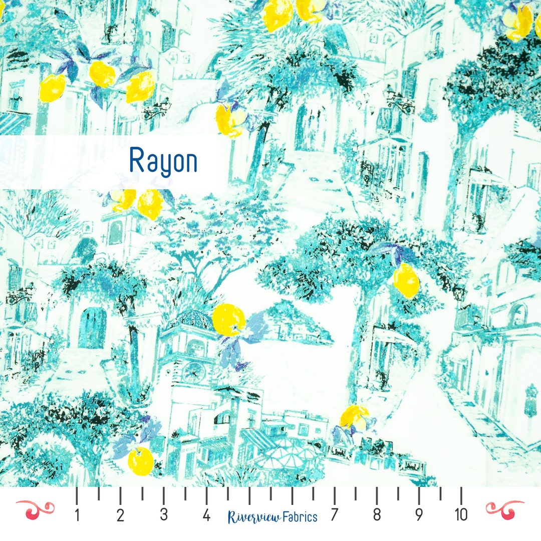 Capri Rayon Fabric by the Yard, Art Gallery Fabrics, Woven Fabric ...