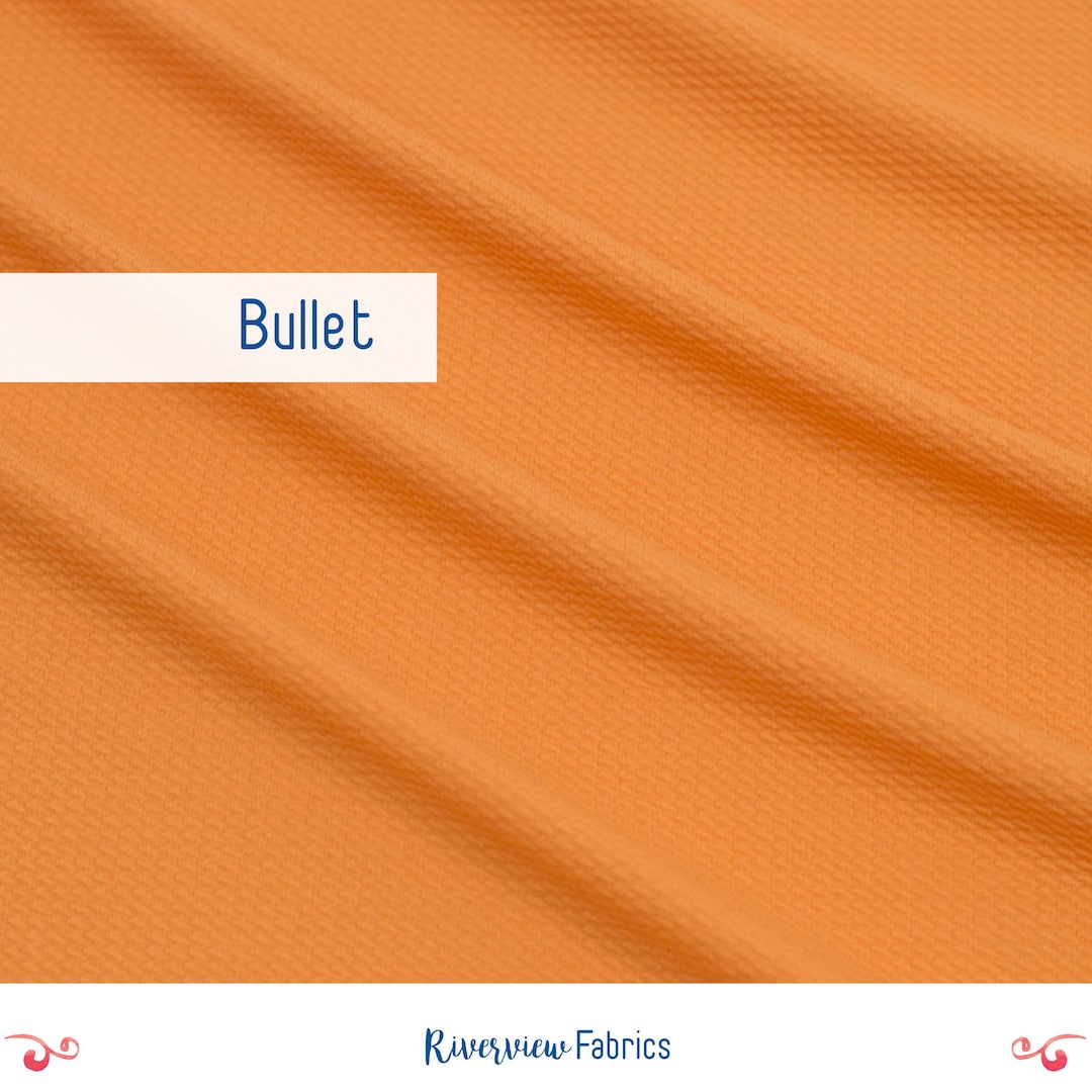 Orange Bullet Fabric by the Yard, Solid Bullet Knit Fabric, Fabric ...