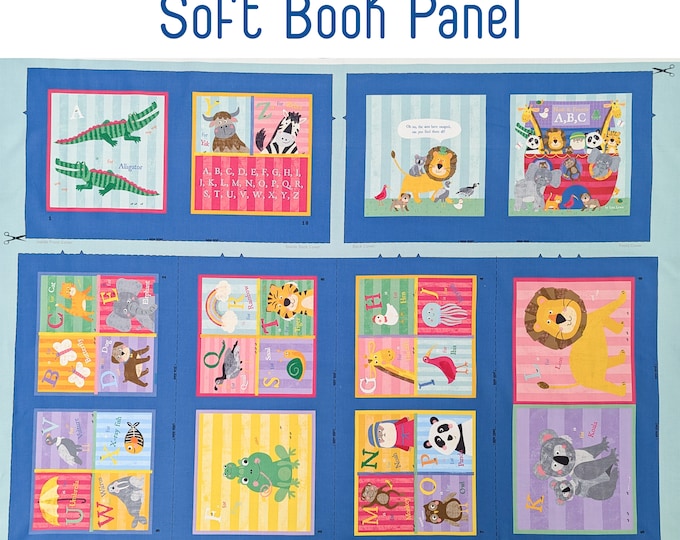 ABC Cloth Book Fabric Panel, 36 Storybook Panel, Abc's of Color, in the ...
