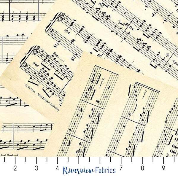 Music Fabric - Etsy