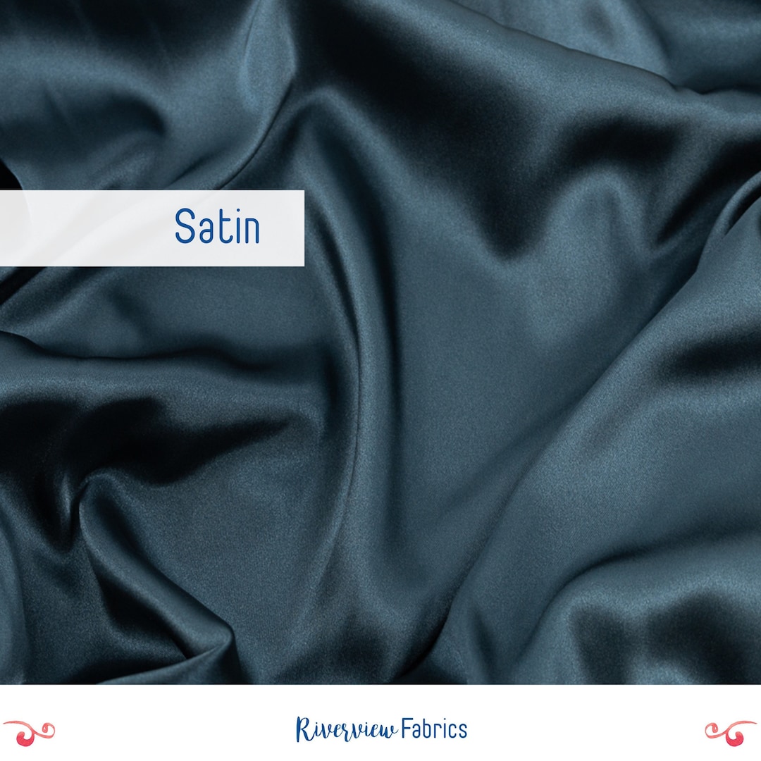 Satin Charmeuse Fabric by the Yard, Dark Green, Fabric Merchants, Woven ...