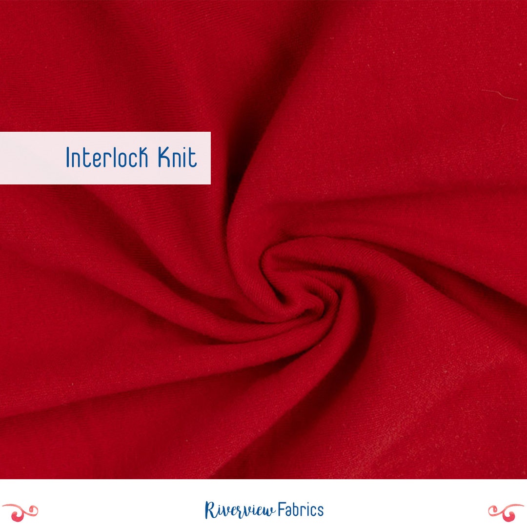 Interlock Knit Fabric by the Yard, Red, Fabric Merchants, Apparel ...