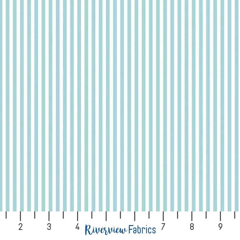 Aqua Striped Fabric - Etsy