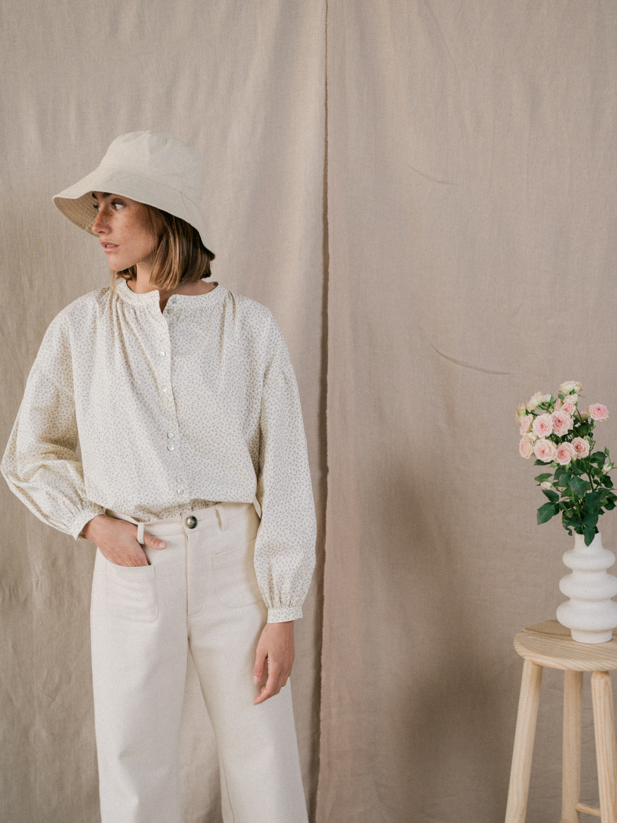 PRAIRIE FLORAL BLOUSE Romantic Cottage Core Prairie Gathered - Etsy