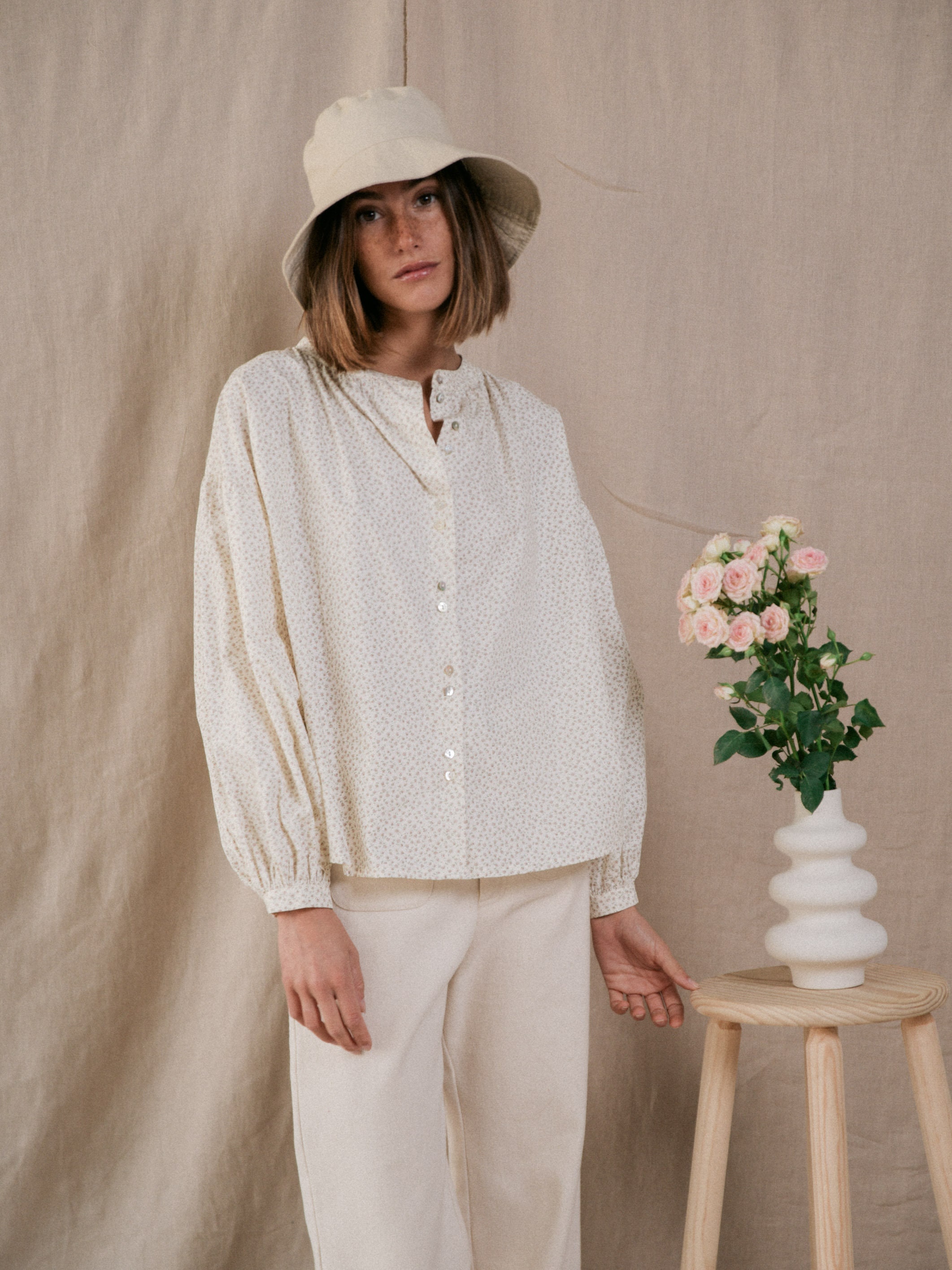 PRAIRIE FLORAL BLOUSE Romantic Cottage Core Prairie Gathered - Etsy