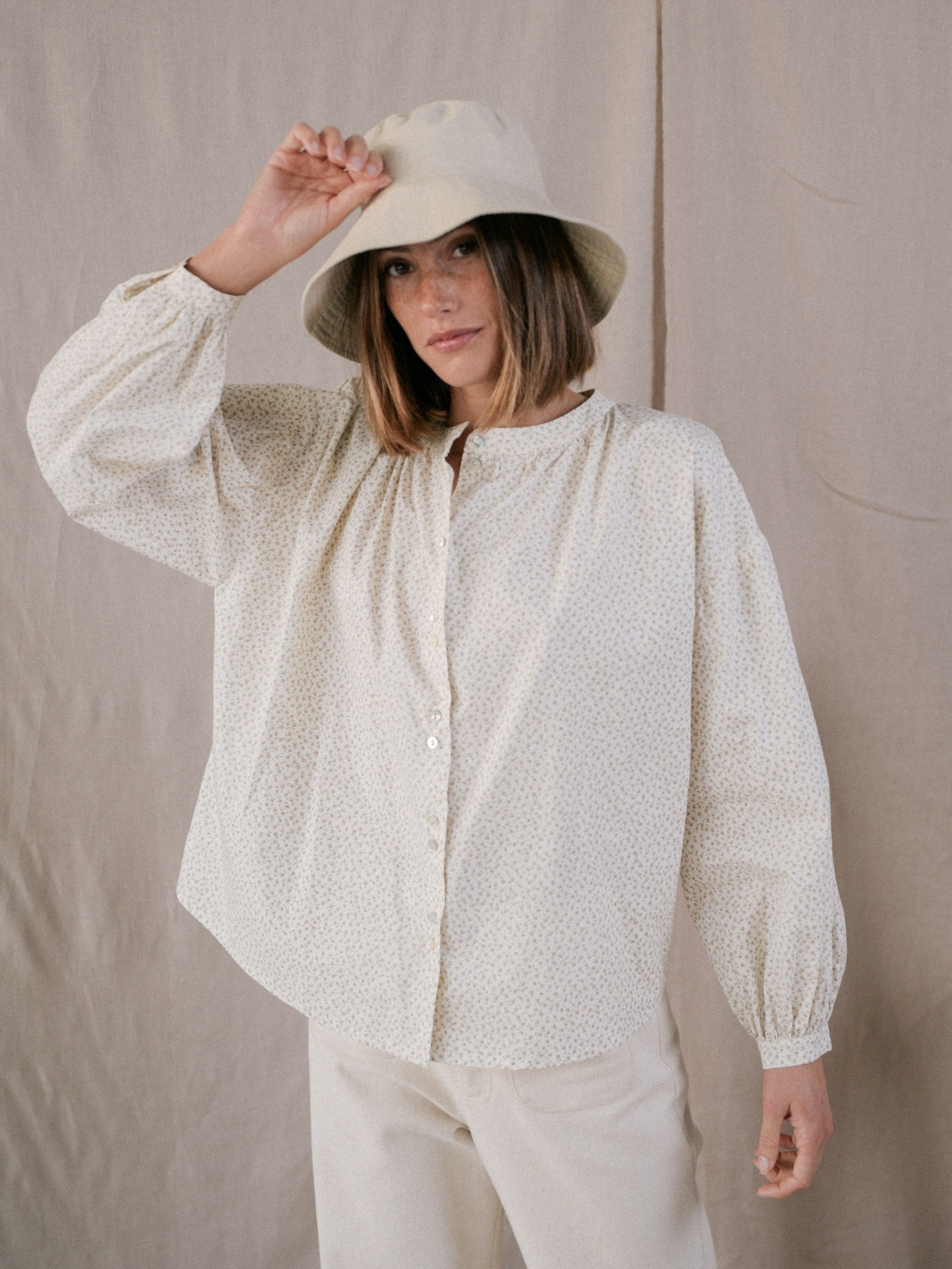 PRAIRIE FLORAL BLOUSE Romantic Cottage Core Prairie Gathered - Etsy