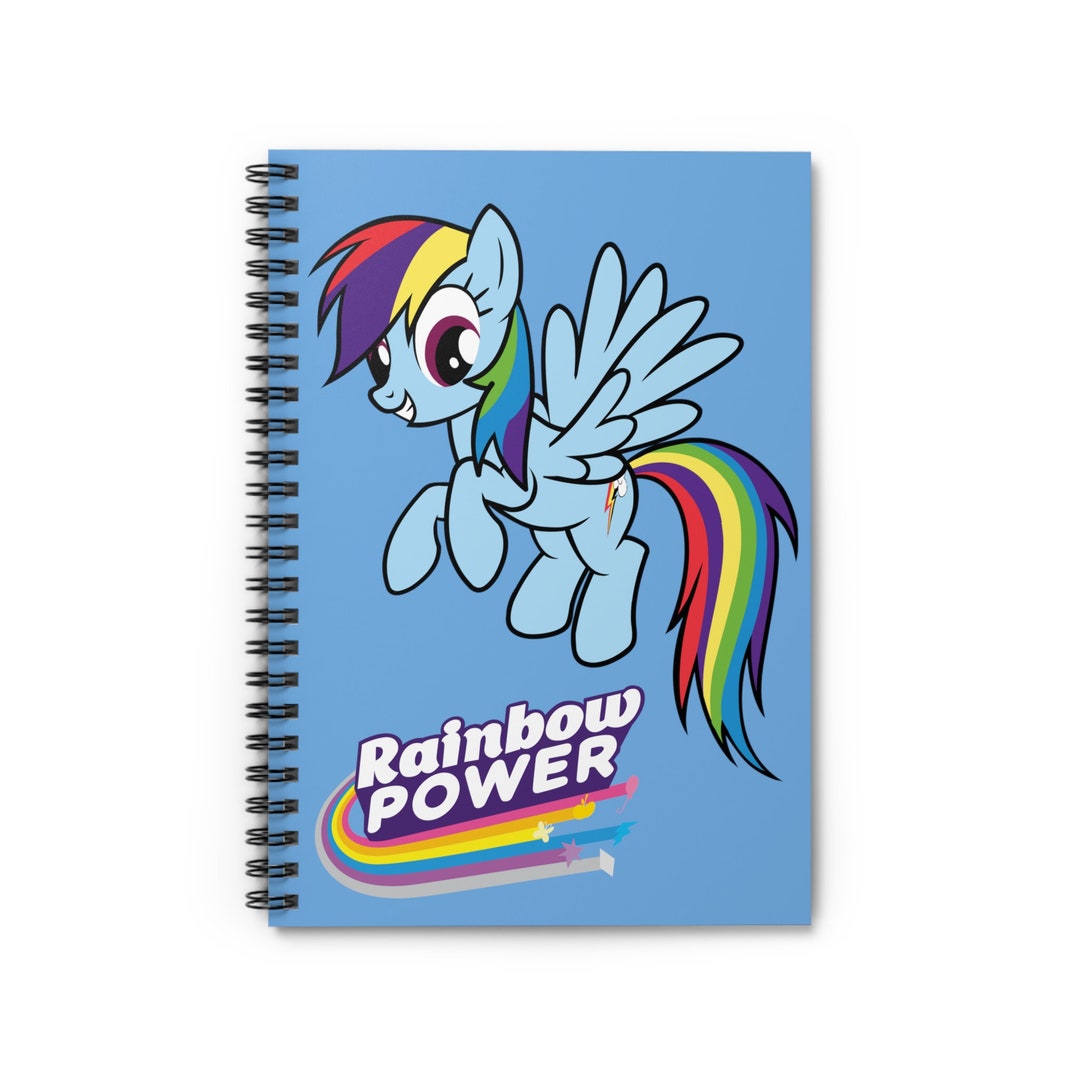 Rainbow Dash Spiral Notebook, Ruled Line, Rainbow Power, Rainbow Crash ...