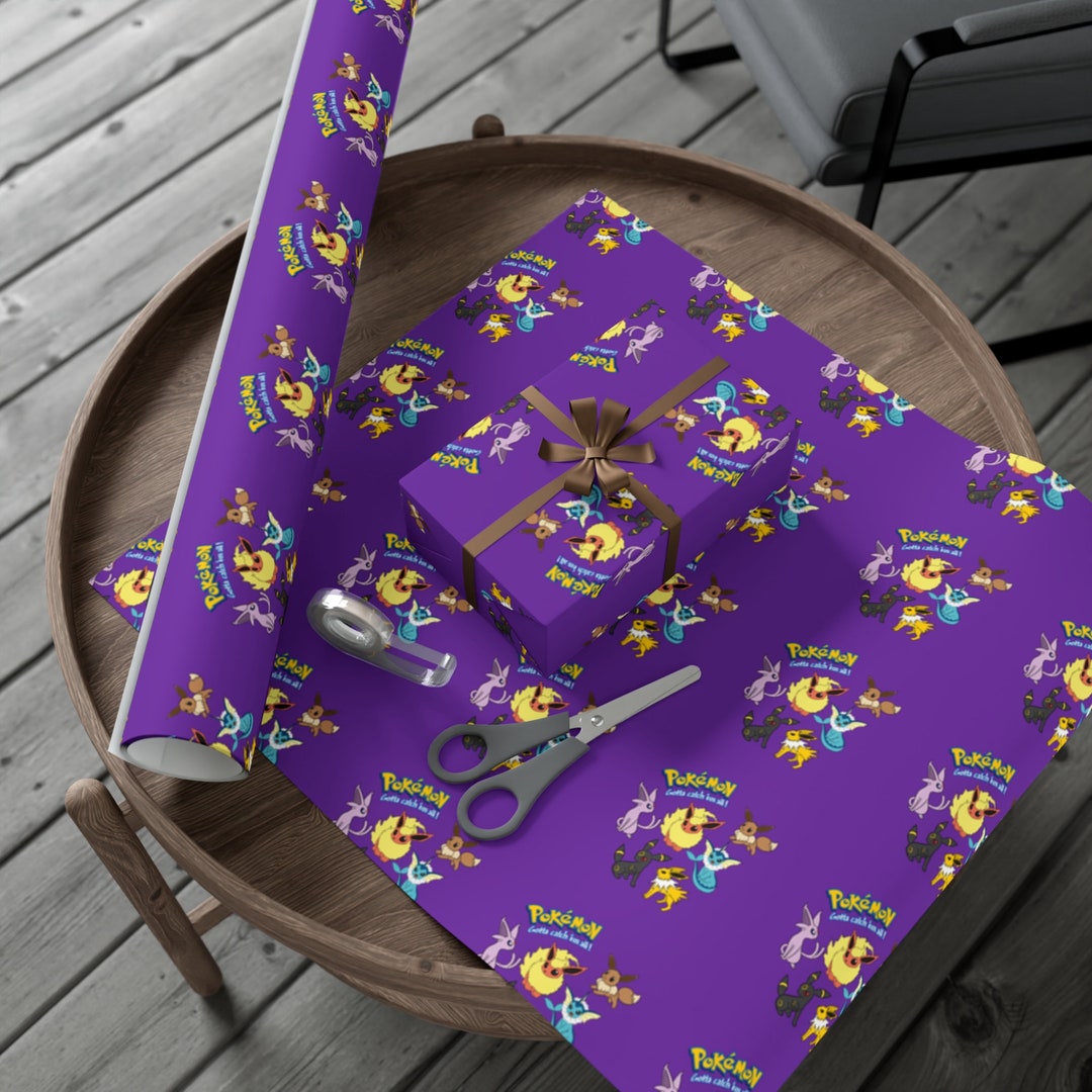 Eeveelution Gift Paper Pocket Monsters Gift Wrap Pokemon - Etsy