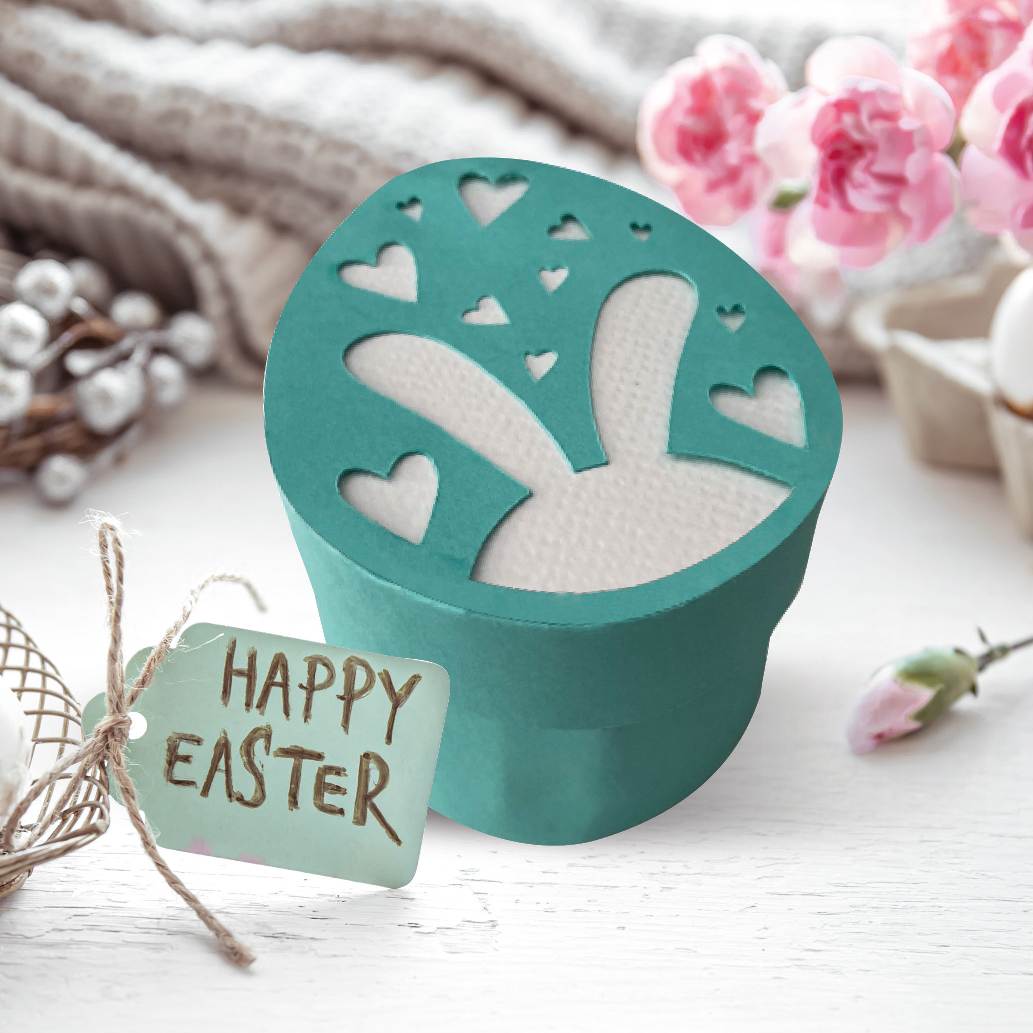 Easter Box SVG, Gift Box Digital Files, Easter Bunny SVG, Easter Gift ...