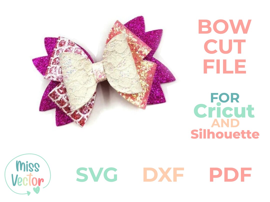 Multi Layer Bow Svg, Bow Template, Leather Bow Svg, Leather Bow Svg ...